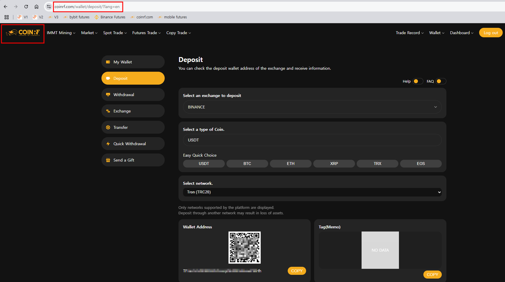 Instructions on how to register COINRF withdrawal address on Upbit – COINRF Help Center
