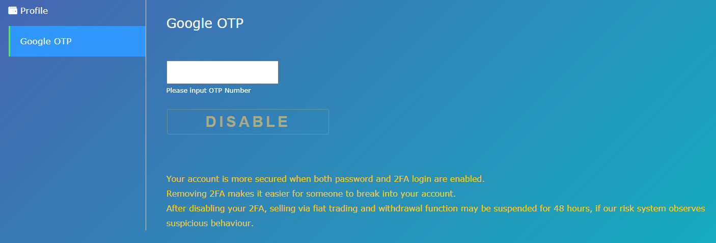 Use Google 2FA log-in for security. – COINRF Help Center